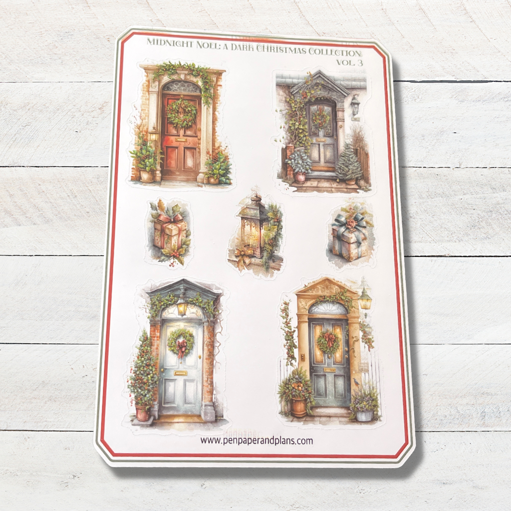 Midnight Noel Sticker Sheets – pen paper & plans